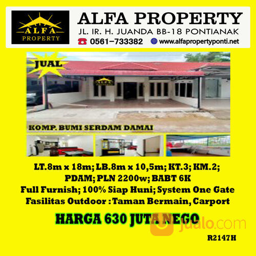Alfa Property Rumah Bumi Serdam Damai Sungai Raya Dalam Kota Pontianak ...