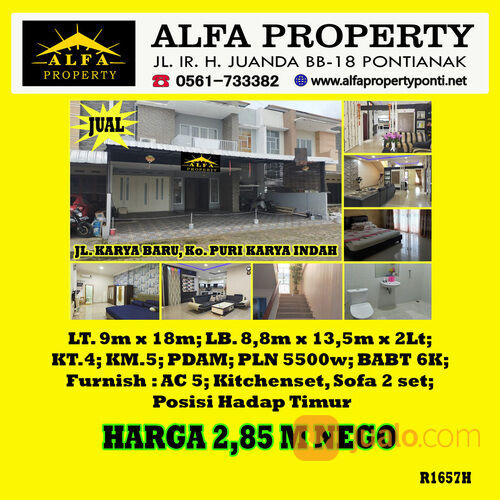 Alfa Property Rumah Puri Karya Indah Karya Baru Kota Pontianak di Kota ...