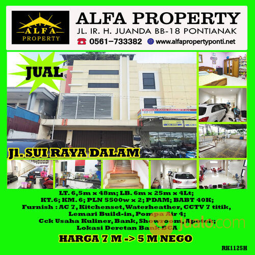 Alfa Property Ruko Sungai Raya Dalam Full Keramik Lebar 6m Deretan Bank ...