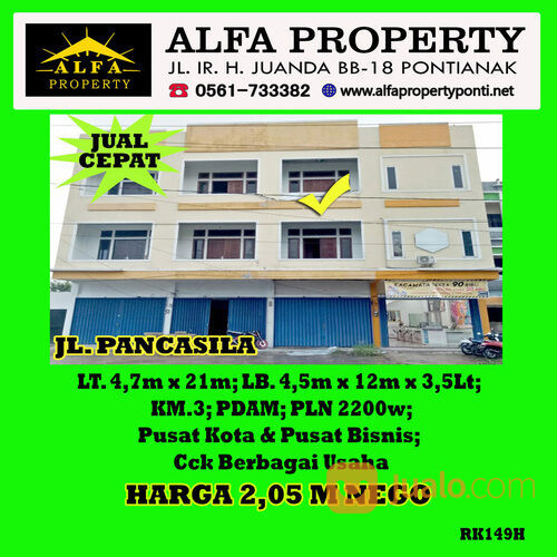 Alfa Property Ruko Pancasila Harga Murah 3,5 Lantai Full Beton Pusat ...