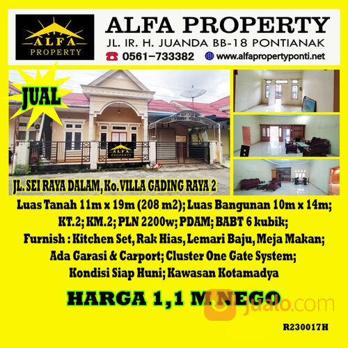 Alfa Property Rumah Sei Raya Dalam Semi Furnish Siap Huni Ada Garasi ...
