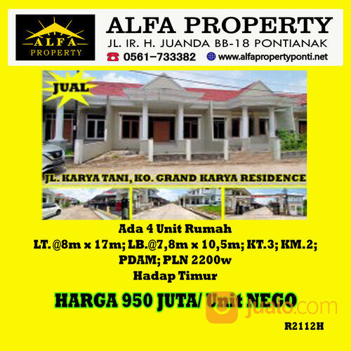 Alfa Property Rumah Baru Karya Tani Minimalis Hadap Timur 3 Kamar Tidur ...