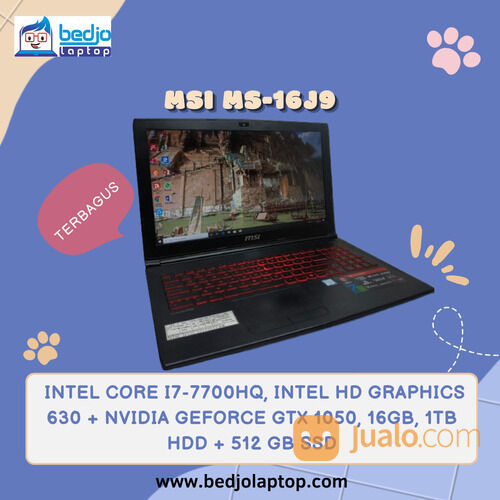MSI MS-16J9, INTEL CORE I7-7700HQ, INTEL HD 630 + GEFORCE GTX 1050 ...