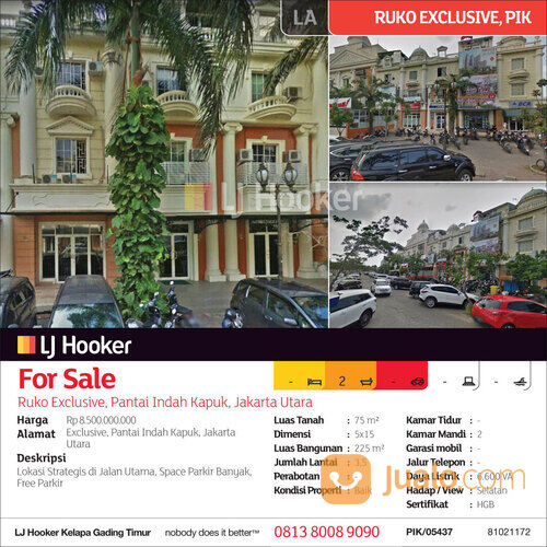 Ruko Exclusive, PIK, Jakarta Utara di Kota Jakarta Utara, DKI Jakarta ...