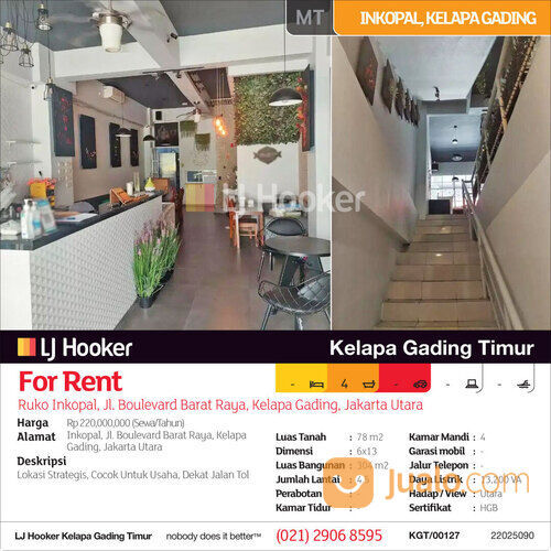 Ruko Inkopal, Jl. Boulevard Barat Raya, Kelapa Gading, Jakarta Utara di ...