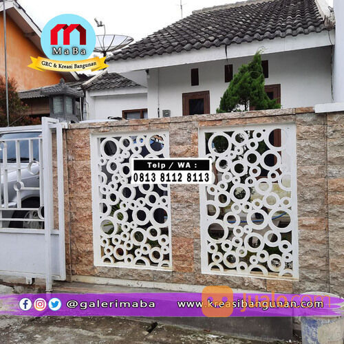 GRC Krawangan Pagar Rumah Motif Bulat di Kota Yogyakarta, Yogyakarta ...