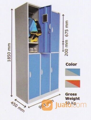 Lemari Locker 6 Pintu Kozure type KL-6W di Kota Tangerang, Banten ...