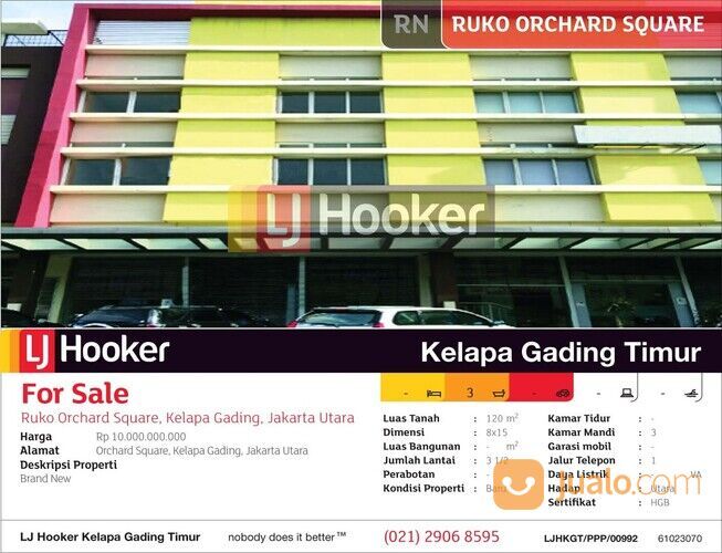 Ruko Orchard Square, Kelapa Gading, Jakarta Utara di Kota Jakarta Utara ...