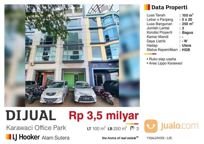 Ruko Karawaci office park di Kota Tangerang, Banten | Jualo.com