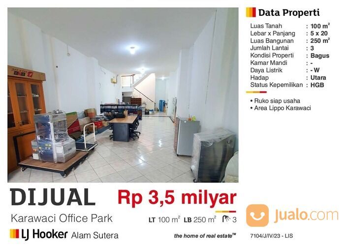 Ruko Karawaci office park di Kota Tangerang, Banten | Jualo.com