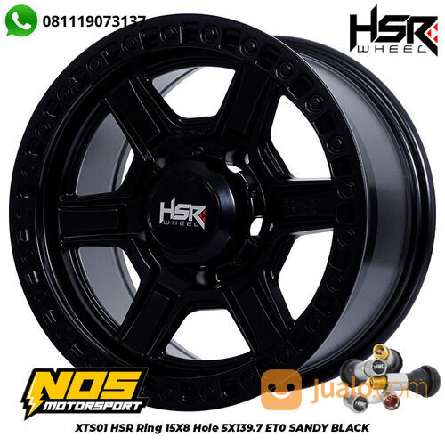Velg Mobil Offroad Ring 15 HSR Xts01 Warna Hitam Untuk Katana Jimny ...