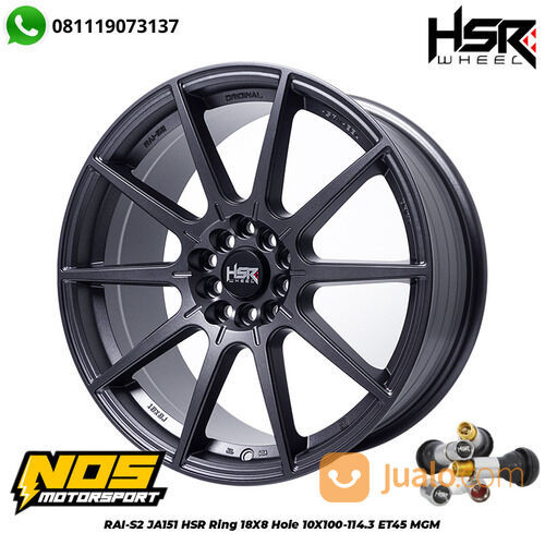 Velg Mobil HSR Rai-s2 Ring 18 Warna Grey Untuk Hrv Civic Camry Altis ...