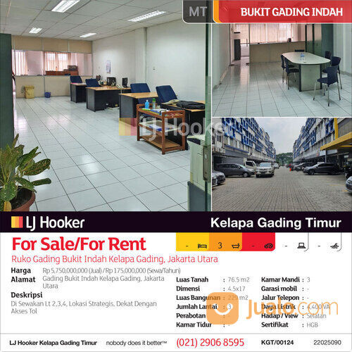 Ruko Gading Bukit Indah Kelapa Gading, Jakarta Utara di Kota Jakarta ...