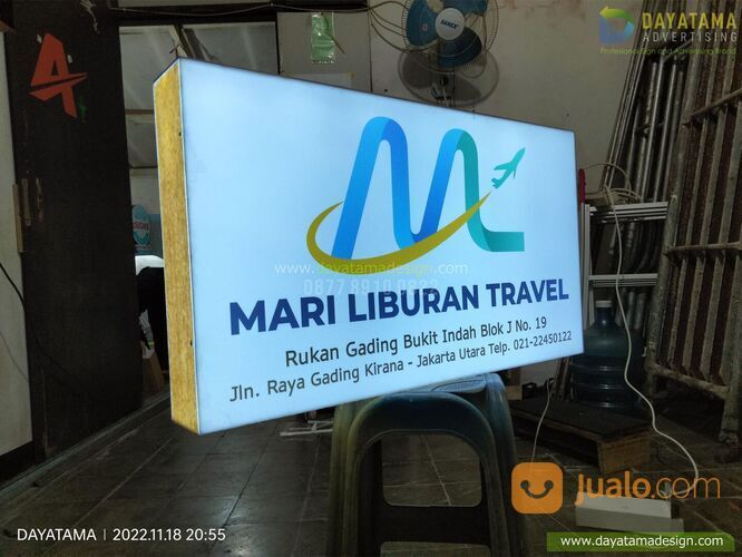Papan Nama Neon Box Tour & Travel di Kab. Bogor, Jawa Barat | Jualo.com