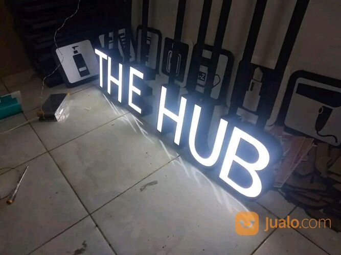 Papan Nama Huruf Timbul Neon box Display Akrilik COD dekat dan Murah di ...