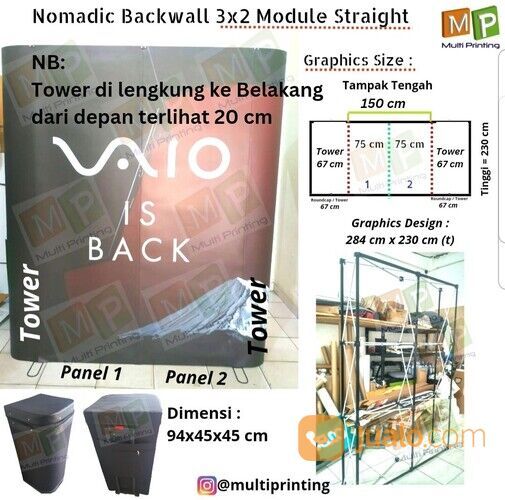 Backwall Portable 3x2-Backdrop Portable 3x2-Pop Up Backwall di Kota ...