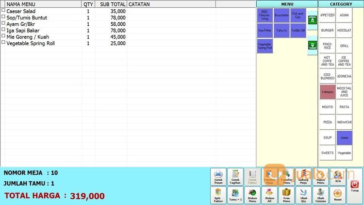 Aplikasi Program Kasir Resto Cafe Rumah Makan di Kota Bandung, Jawa ...