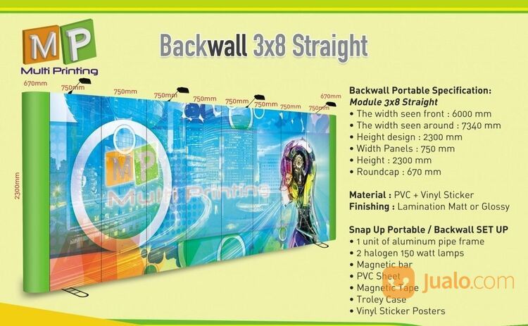 Backwall Portable 3x8-Backdrop Portable 3x8-Pop Up Backwall-Backdrop di ...