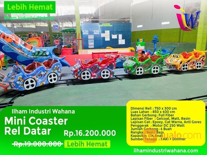 kereta lantai mini coester rel datar di Kota Jakarta Utara, DKI Jakarta ...