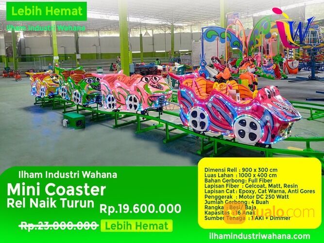 kereta lantai mini coester rel datar di Kota Jakarta Utara, DKI Jakarta ...