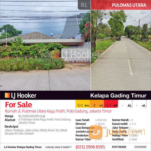 Rumah Jl. Pulomas Utara Kayu Putih, Pulo Gadung, Jakarta Timur di Kota ...