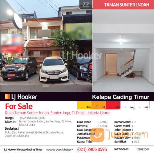 Ruko Taman Sunter Indah, Sunter Jaya, TJ Priok, Jakarta Utara di Kota ...