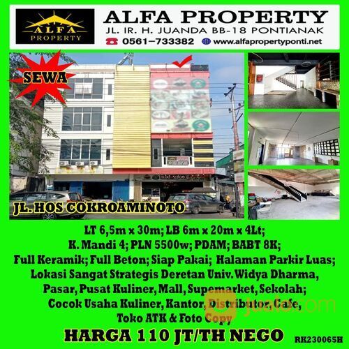 Alfa Property Ruko Hos Cokroaminoto Kota Pontianak di Kota Pontianak ...