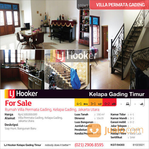 Rumah Villa Permata Gading, Jl. Jamrud Kelapa Gading, Jakarta Utara di ...
