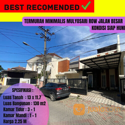 MULYOSARI MINIMALIS ROW JALAN BESAR CANTIK SIAP HUNI dkt Sutorejo ...