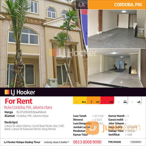 Ruko Cordoba, PIK, Jakarta Utara di Kota Jakarta Utara, DKI Jakarta ...