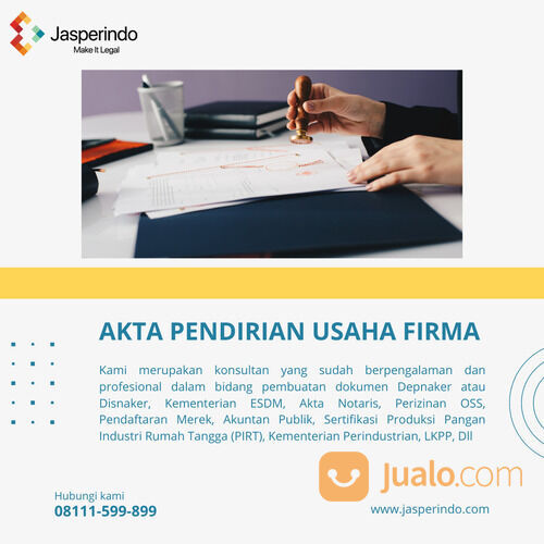 AKTA PENDIRIAN USAHA FIRMA di Kota Tangerang Selatan, Banten | Jualo.com