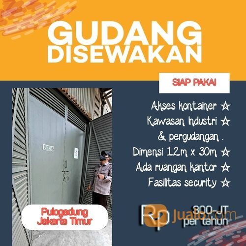 Gudang 360 m2 di dalam komplek pergudangan Industrial Estate Pulogadung ...