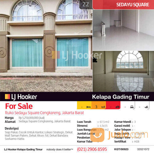 Ruko Sedayu Square Cengkareng, Jakarta Barat di Kota Jakarta Barat, DKI ...