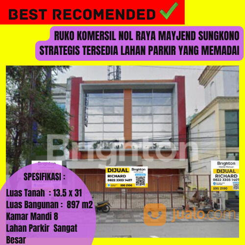 SEWA RUKO RAYA MAYJEND SUNGKONO STRATEGIS dkt Hr Muhammad Darmo Gubeng ...