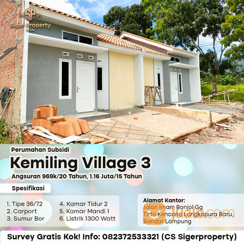 rumah hunian murah di kemiling Bandar Lampung 2023 di Kota Bandar ...