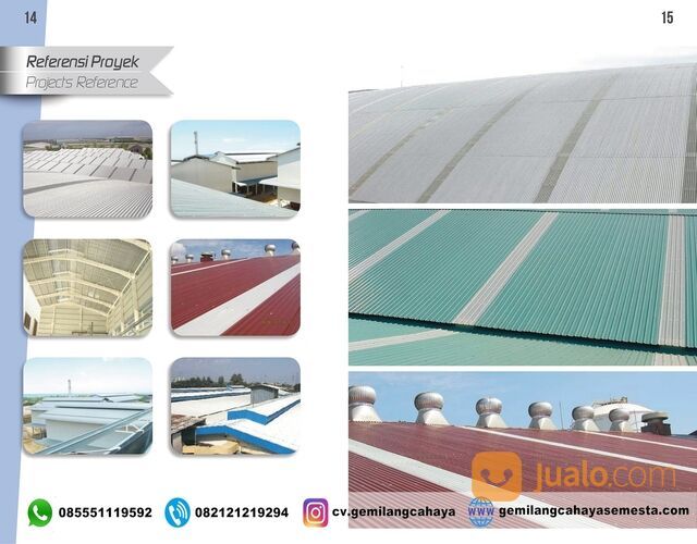 FIBREALUM GFRP Roof ( 1,5 mm ) / Atap Fiberglass / Chemical Roofing di ...