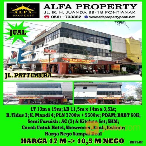 Alfa Property Ruko Pattimura Hook 2 Pintu Sejajar Lebar 13m Semi ...
