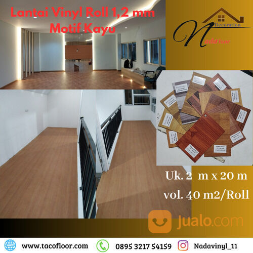 Lantai Vinyl Roll Motif Kayu Murah Goldway Tebal 1,2 mm di Kota ...
