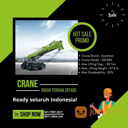 Rough Terrain Crane Zoomlion ZRT400 di Kota Jakarta Utara, DKI Jakarta ...