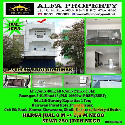 Alfa Property Ruko dg Lift Barang Cocok Bank Kantor Showroom Restoran ...