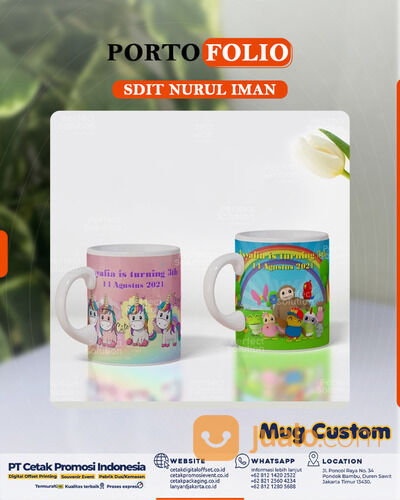 Cetak Mug Gelas Cangkir Kopi Aesthetic Lucu Custom Keramik Kualitas ...