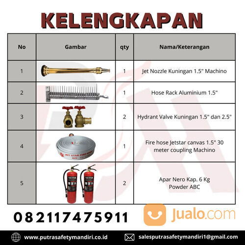 FULLSET BOX HYDRANT TYPE B INDOOR KOMBINASI KOTAK APAR LENGKAP ALAT ...