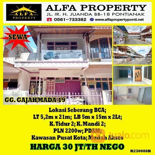 Alfa Property Rumah Gajahmada Harga Murah Pusat Pontianak Kota di Kota ...