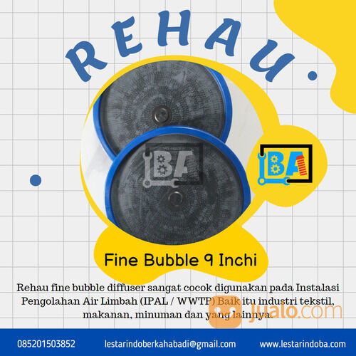 Fine Bubble Diffuser 9 Inchi EPDM SSI Jagger Rehau Di Surabaya di Kota ...