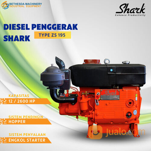 Diesel Engine SHARK R 195 12HP / 12 HP Mesin Penggerak 12 PK di Kota ...
