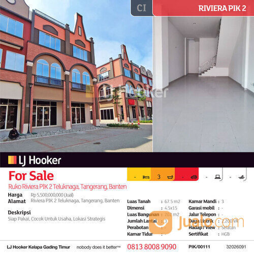 Ruko Riviera PIK 2 Teluknaga, Tangerang, Banten di Kota Jakarta Utara ...