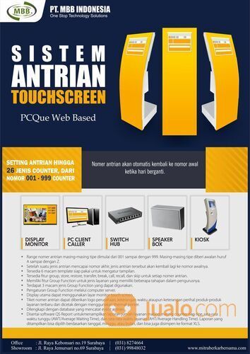 Mesin Antrian Display Interactive 4k Rumah Sakit Puskesmas DLL di Kota ...