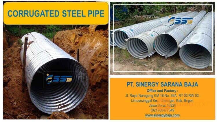 Aramco Culvert Pipa Baja Bergelombang Gorong-Gorong Baja Guardrail ...