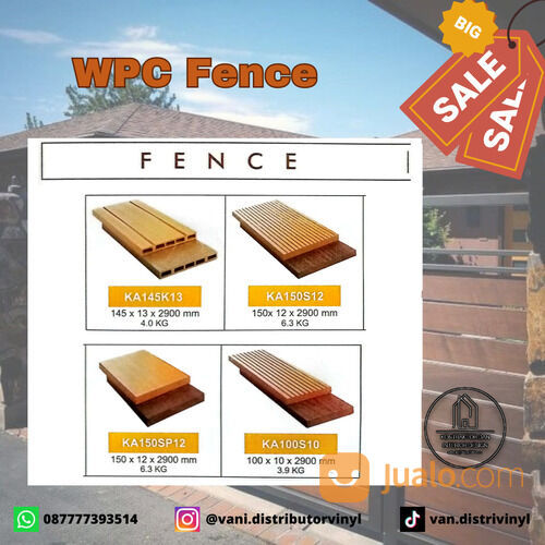 Pagar WPC/WPC Pagar Kayu Tersedia Banyak Pilihan - KA100S10 di Kota ...