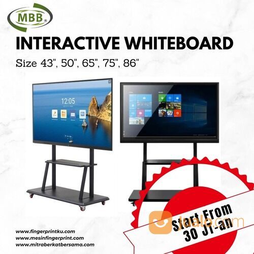 INTERACTIVE WHITEBOARD 75 INCH WINDOWS | PAPAN TULIS DIGITAL UNTUK ...